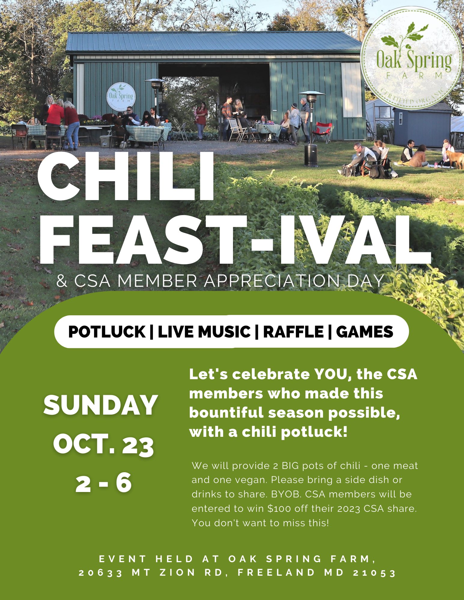 Oak Spring Farm Chili Feast – Windtree Bee